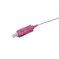 China SC/UPC Multimode OM4 50/125μm Fiber Optic Pigtail 0.9mm LSZH Cable with ≤0.3dB Insertion Loss for sale