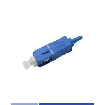 China SC/UPC Singlemode Simplex 0.9mm Fiber Optic Connector with ≤0.3dB Insertion Loss and -40°C to +85°C Temperature Range for sale