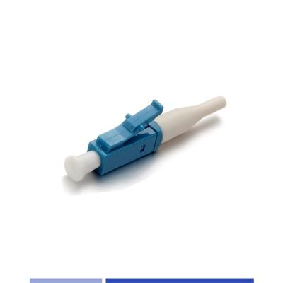China LC UPC Singlemode Simplex Fiber Optic Connector 0.9mm Boot with ≤0.3dB Insertion Loss and -40°C to +85°C Temperature Range for sale