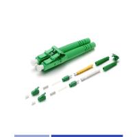 China LC/APC Singlemode Duplex Fiber Optic Connector with 3.0mm Boot and ≤0.3dB Insertion Loss for sale