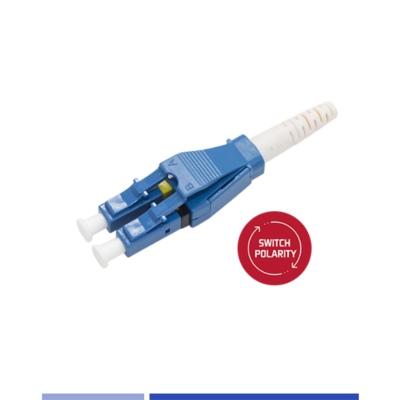 China Uniboot LC UPC Single Mode Fiber Connector Duplex 3.0mm Polarity Switchable with ≤0.3dB Insertion Loss for sale