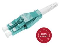 China Polarity Switchable Uniboot LC UPC OM3 Fiber Connector 3.0mm with ≤0.25dB Insertion Loss for sale