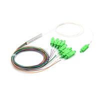 China 1x8 Fiber PLC Splitter SC/APC Mini Module 900μM 1.5m Single Mode for FTTH Networks for sale