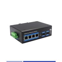 China Industrial Fiber Media Converter 10/100/1000M with 4 RJ45 Ports and 2 SFP Slots, 20KM Transmission, -40°C to 75°C Operating Range for sale