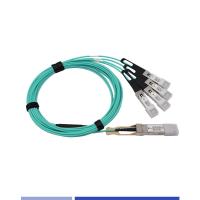 China 100G QSFP28 to 4x25G SFP28 Breakout Active Optical Cable OM3 3m with 100Gbps Speed and 0.8W Power Consumption for sale