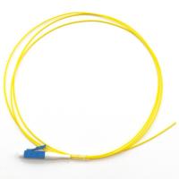 China LC APC Fiber Optic Pigtail Singlemode OS2 9/125μm LSZH 1m with 0.3dB Insertion Loss and 50dB Return Loss for sale