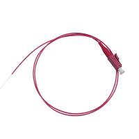 China LC/UPC Multimode OM4 50/125um Fiber Optic Pigtail 0.9mm LSZH Jacket 1m Length for sale