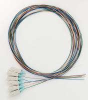 China LSZH 6-Fiber OM3 SC UPC Pigtail 50/125μm Multimode - 0.9mm Diameter 1m Length for sale