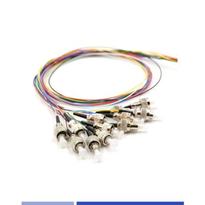 China 12 Fiber ST/UPC Singlemode OS2 Pigtail with 0.9mm LSZH Jacket for FTTH and Data Center Applications for sale