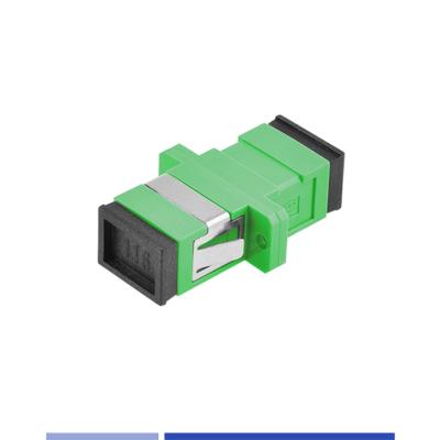 China SC APC Simplex Fiber Optic Adapter with Flange - Green Housing, ≤0.3dB Loss, 1000-Cycle Durability for sale