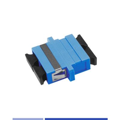 China SC/UPC Singlemode Duplex Fiber Optic Adapter with Flange - ≤0.3dB Insertion Loss, 1000 Cycle Durability for sale