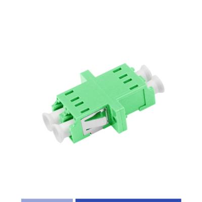 China Duplex LC APC Fiber Optic Adapter Single Mode with Flange - ≤0.3dB Insertion Loss, 1000 Cycle Durability for sale