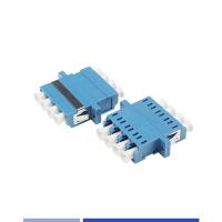 China LC UPC Single Mode Fiber Adapter Ease Of Installation With Flange Blue for sale