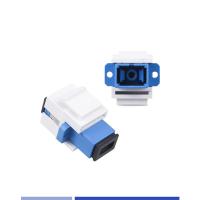 China SC UPC Singlemode Fiber Optic Keystone Jack Adapter with ≤0.3dB Insertion Loss and 1000 Cycle Durability for sale