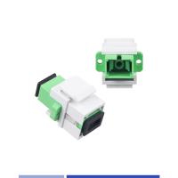 China SC APC Singlemode Simplex Fiber Optic Keystone Jack Adapter with ≤0.3dB Loss and 1000-Cycle Durability for sale