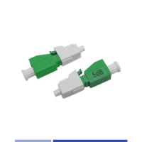China LC APC Singlemode Fiber Optic Attenuator 5dB Plug-in Type with 500 Cycle Durability and 200mW Power Rating for sale