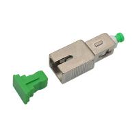 China SC APC Singlemode Fiber Optic Attenuator 10dB Male-Female with 500 Cycle Durability and >60dB Return Loss for sale