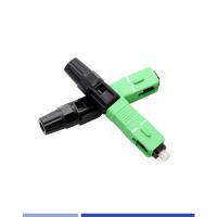 China SC APC Fiber Quick Connector Singlemode Waterproof 0.3dB Insertion Loss for 3.0mm Drop Cable for sale