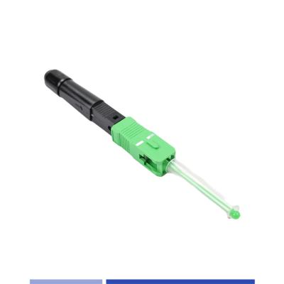 China Fusion Splice Fiber Optic Quick Connector SC APC Singlemode with ≤0.5dB Insertion Loss and -50dB Return Loss for sale