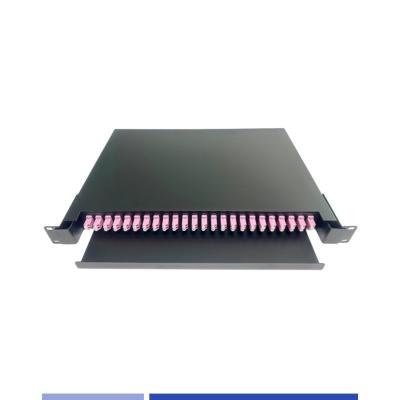 China 1U 24 Port OM4 LC Duplex Fiber Optic Patch Panel 19