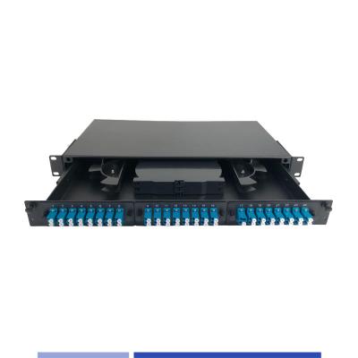 China 1U 24 Port LC Duplex Fiber Optic Patch Panel - 19