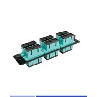 China SC Duplex OM3 Optical Patch Panel 6 Port Cold Rolled Steel Fiber Adapter Plate with SC/UPC Connectors for sale