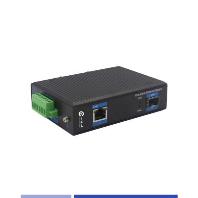 China Industrial Gigabit Fiber Media Converter 10/100/1000M with SFP Slot, 20KM Transmission, -40°C to 75°C Operating Range for sale