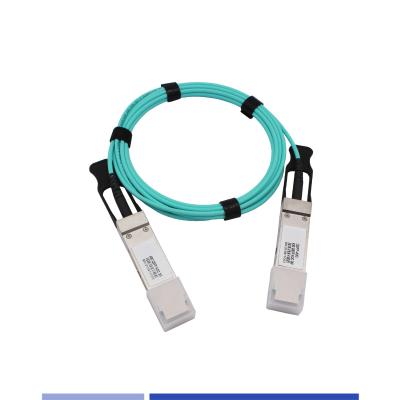 China 40G QSFP+ Active Optical Cable AOC OM3 1-300m LSZH Aqua 40Gbps Data Center for sale