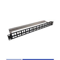 China 1U 48 Port Modular Patch Panel Shielded for Cat.6/Cat6A - 125V 1.5A Rating with Tool-Free Installation for sale