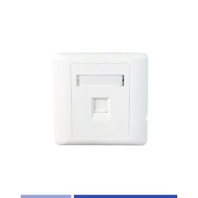 China High Precision 86x86mm Single Port Faceplate for Cat3 Cat5e Cat6 Keystone Jacks - TIA/EIA 568B.2 Compliant for sale