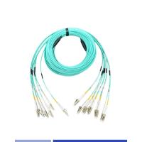 China 12 Core OM3 LC-LC Fiber Optic Trunk Cable 25m LSZH Jacket for 10G/40G/100G Ethernet Data Centers for sale