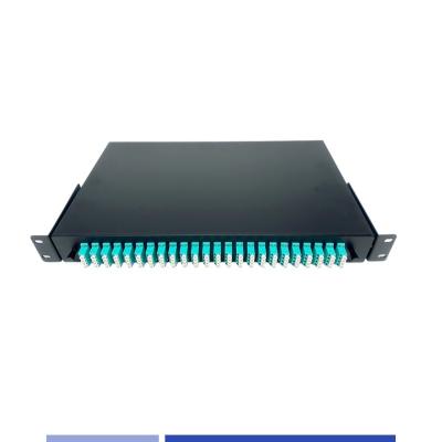 China 1U 96-Core Fiber Optic Patch Panel with LC Quad Ports for 19