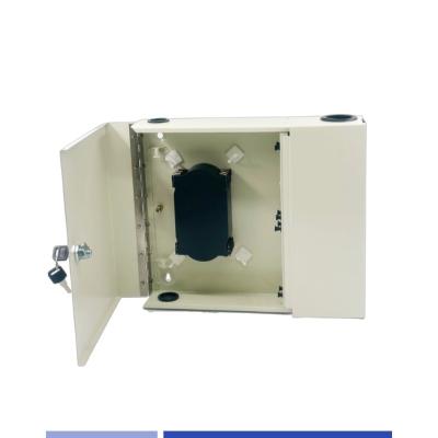 China 24 Port Fiber Wall Box Indoor Enclosure for LC/SC Adapter 24 Core Fiber Management 350×350×80mm for sale