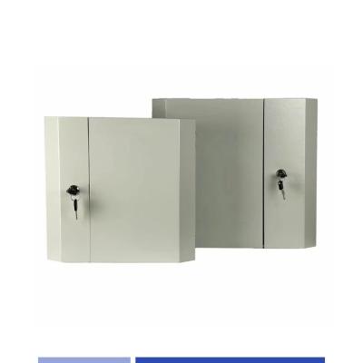 China 24 Port Fiber Wall Box Metal Enclosure 350×350×80mm with LC/SC Adapter for 24 Core Termination for sale