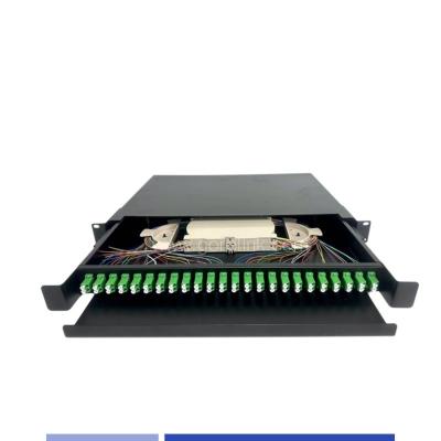 China 24 Port LC/APC Duplex 1U Fiber Optic Patch Panel - 19