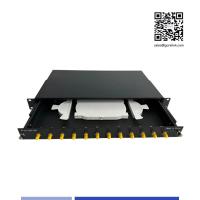 China 12 Port ST 1U Fiber Optic Patch Panel with 19