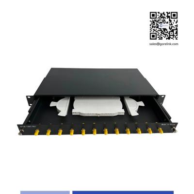 China 12 Port ST 1U Fiber Optic Patch Panel with 19