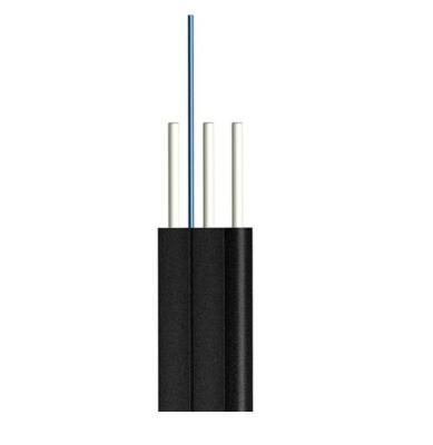 China 1 Fiber Outdoor Fiber Optic Drop Cable 9/125 SMF G657A1 LSZH ,FRP messenger 2xFRP strength Member for sale