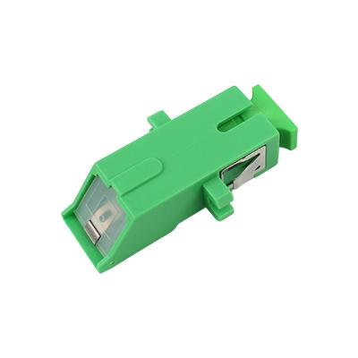 China SC APC Shutter Fiber Optic Adapter Singlemode Duplex with Anti laser shutter flanged for sale