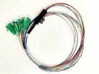 China 12 Fiber LC/APC Singlemode OS2 Fiber Optic Ribbon Pigtail 3m for FTTH Networks for sale