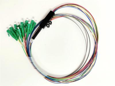 China 12 Fiber LC/APC Singlemode OS2 Fiber Optic Ribbon Pigtail 3m for FTTH Networks for sale