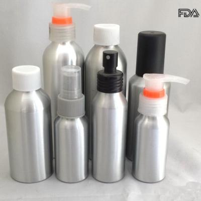China Empty Cosmetic Aluminum Bottles Refillable Travel Airless 150ml 1000ml for sale