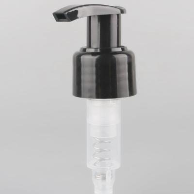 China PP Cosmetic Lotion Pump 28/410 Light Touch Black Dispenser 2cc to 4cc Dosage for sale