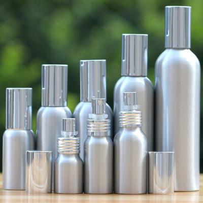 China Aluminum Cosmetic Bottle 30ml 1000ml with Spray Pump for Hydrating Trial Lotion for sale