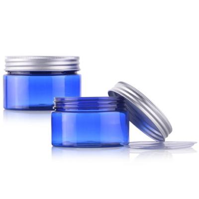 China 100g Round Cosmetic Cream Jar PET Plastic with Aluminum Cap Durable Leakproof for sale