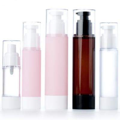 China Frosted Airless Plastic Lotion Container 10ml-1000ml Customizable Travel Face Cream Bottle for sale