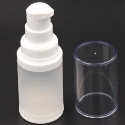 China Thick Frosted Airless Pump Dispenser 15ml 20ml Vacuum Lotion Bottle Customizable for sale