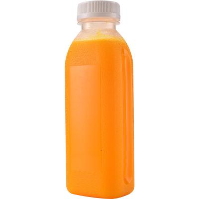 China Plastic Honey Bottle 350ml Clear PP Beverage Bottle with Screw Cap for Milk Tea Juice for sale