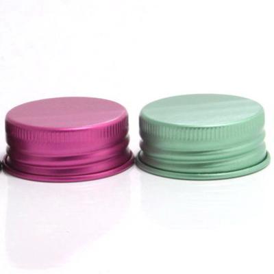 China Custom Aluminum Screw Caps for Glass Bottles Twist Off Soda Juice 28mm for sale