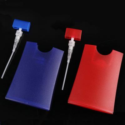 China 10ml 20ml Plastic Travel Perfume Bottle Empty Card Spray High Strength Square Perfume Bottle for sale
